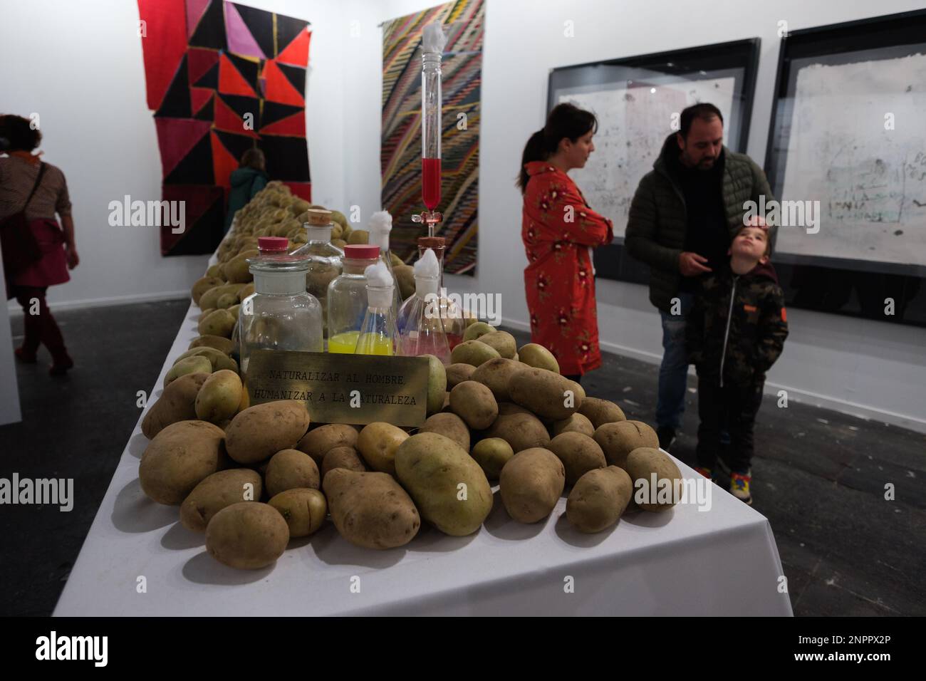 Madrid, Spain. 25th Feb, 2023. The sculpture of Artist Victor Grippo ...