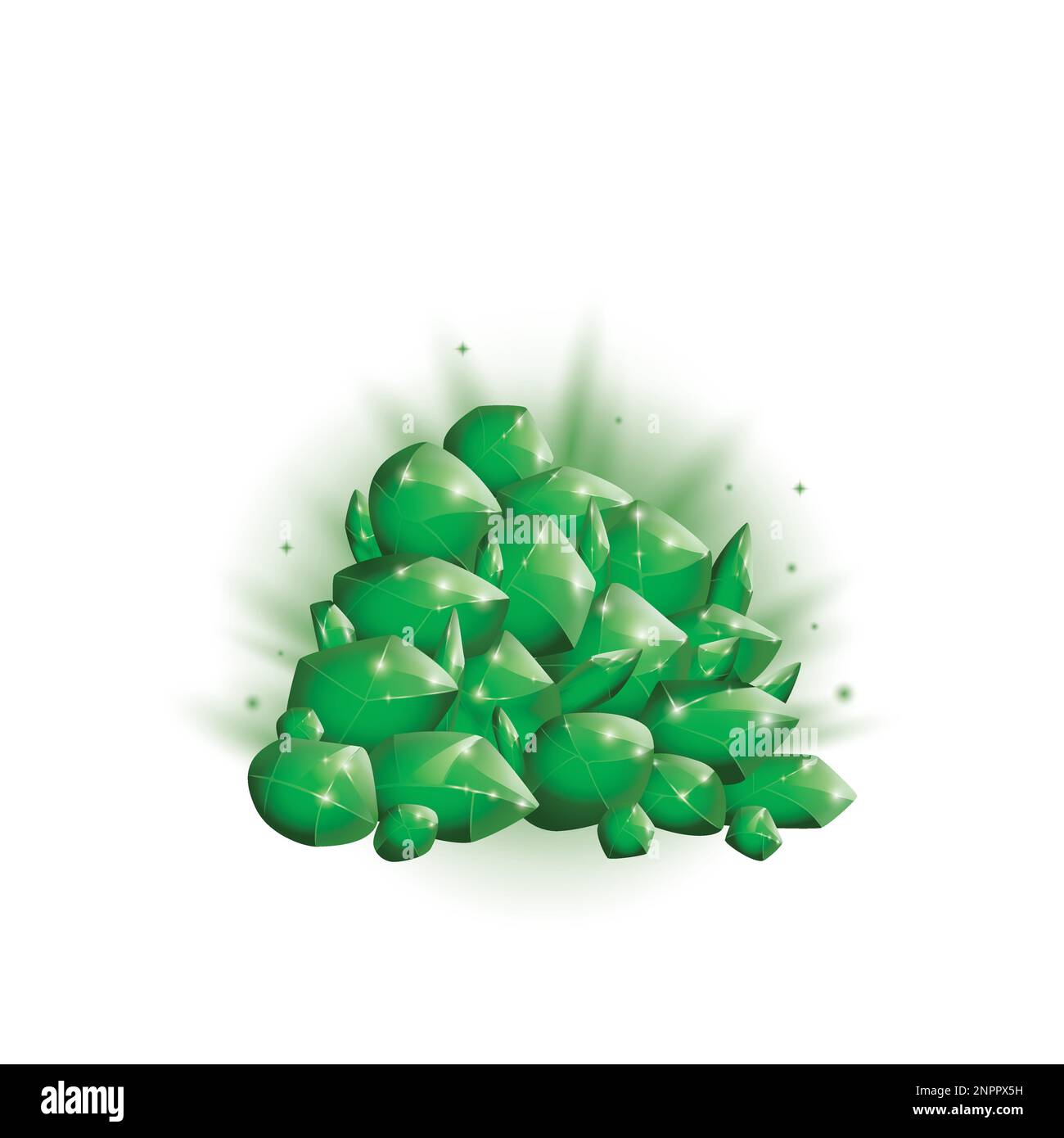 Crystals and natural minerals. Cartoon Magic Gemstones. Game assets ...