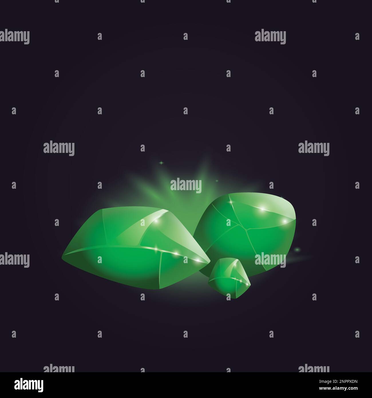 Crystals and natural minerals. Cartoon Magic Gemstones. Game assets ...