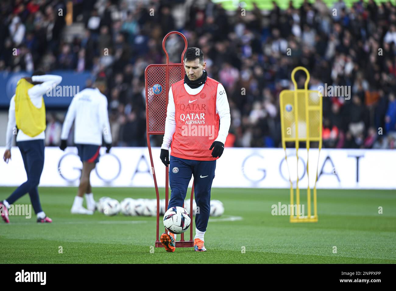 Lionel (Leo) Messi during the public training of the Paris Saint ...
