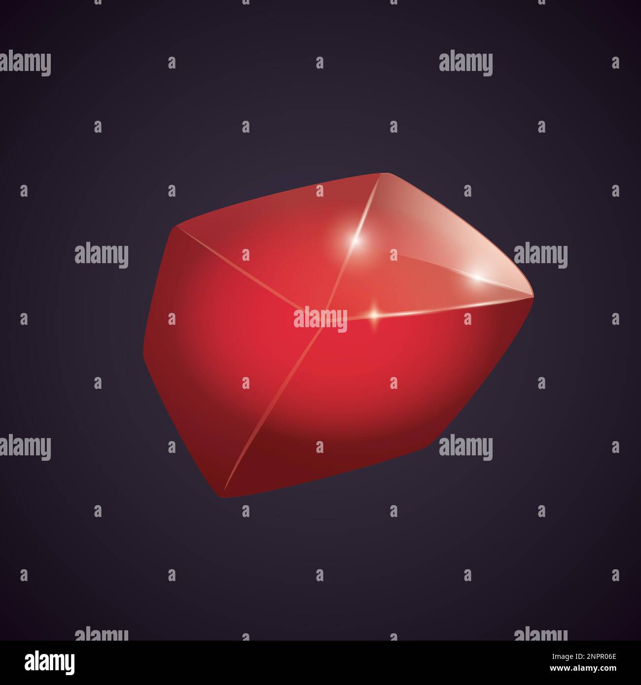 Crystal and natural mineral. Cartoon Magic Gemstone. Game asset. vector ...