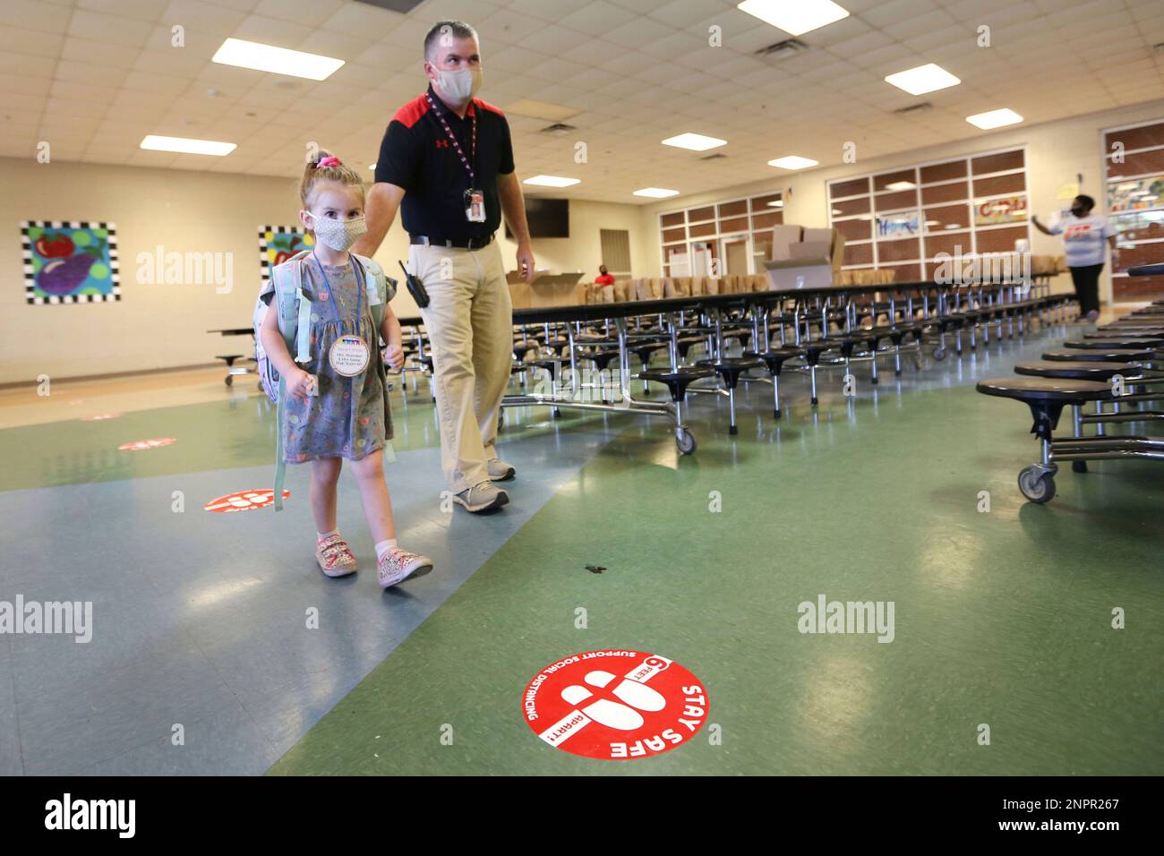 Chris Butler, Assistant Princpal, at Corinth Elementary School, shows ...
