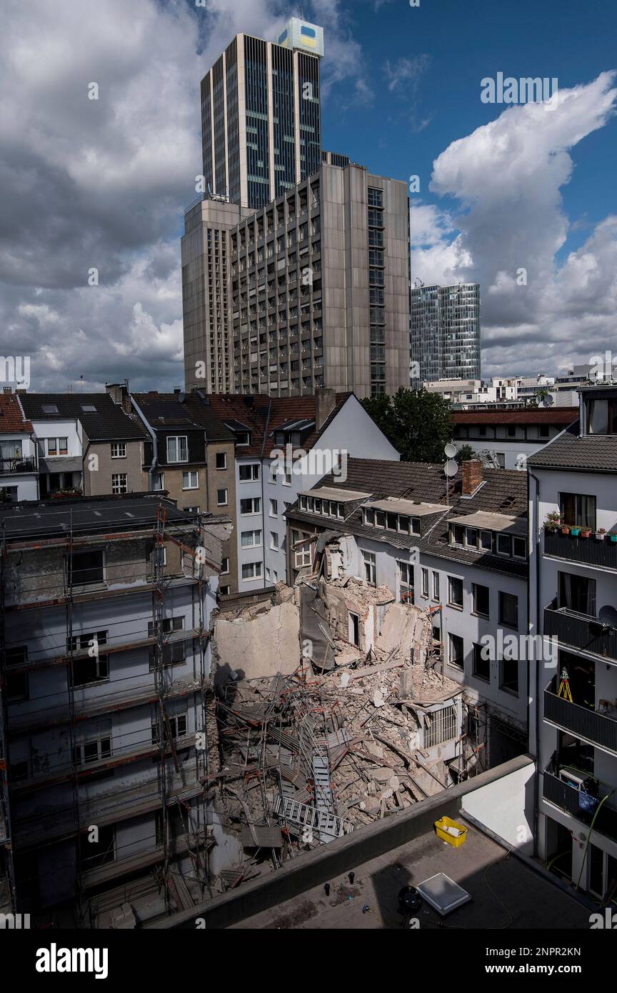 Scaffolding lays amongst the rubble Tuesday July 28, 2020, after a ...