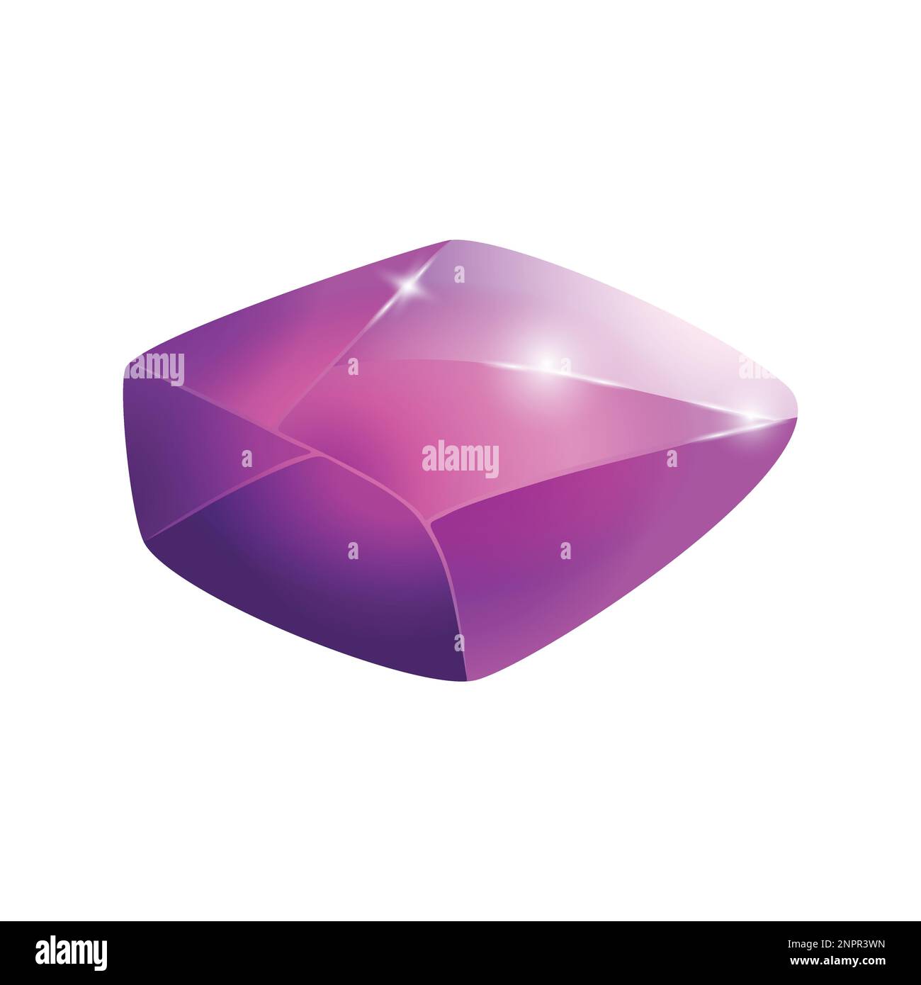 Crystal and natural mineral. Cartoon Magic Gemstone. Game asset. vector ...