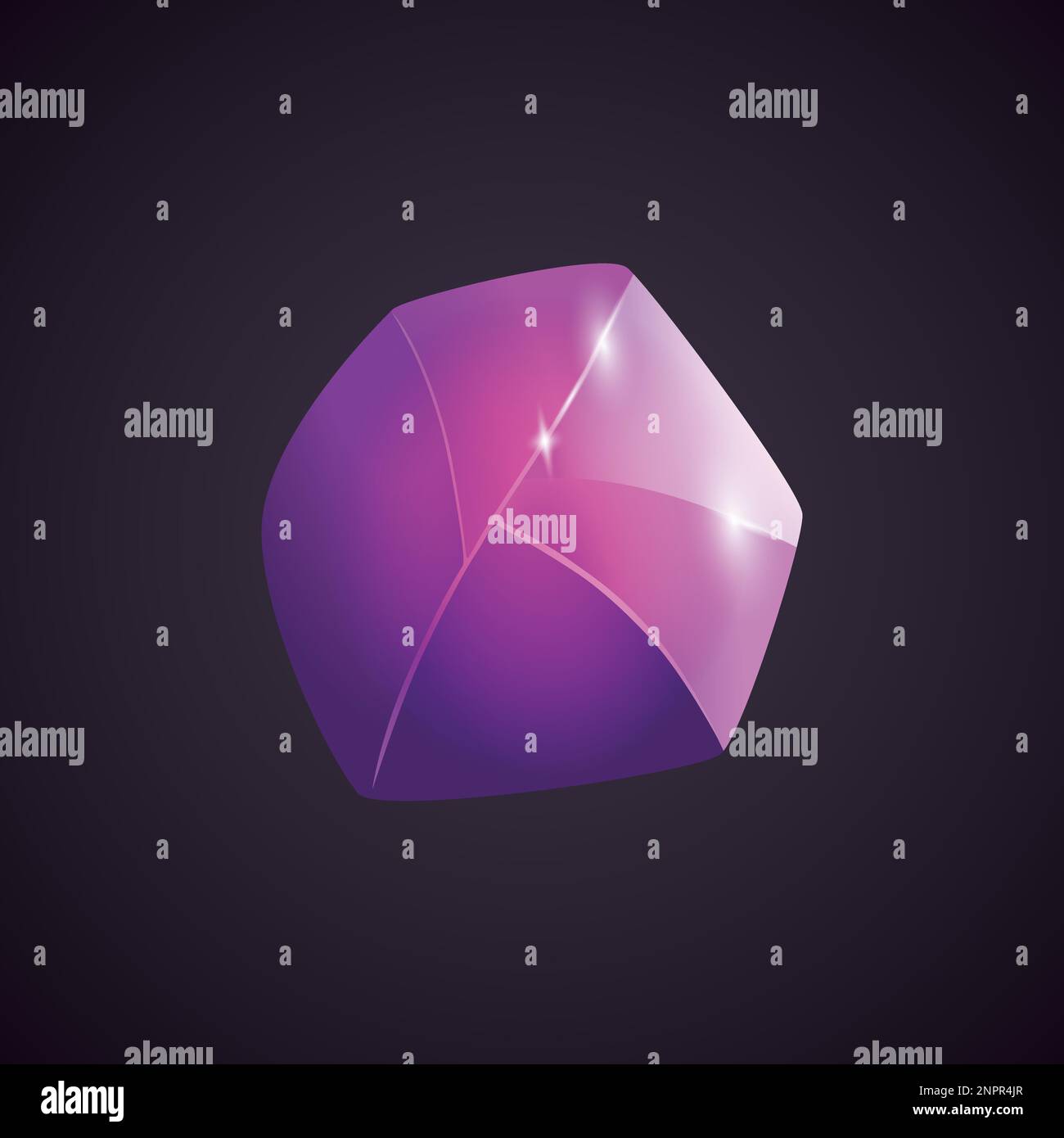 Crystal and natural mineral. Cartoon Magic Gemstone. Game asset. vector ...