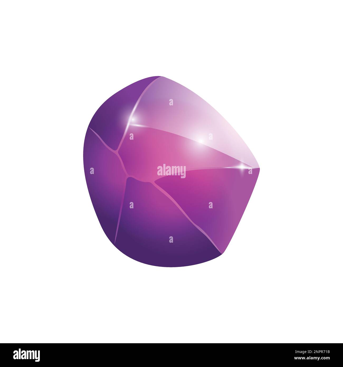 Crystal and natural mineral. Cartoon Magic Gemstone. Game asset. vector ...