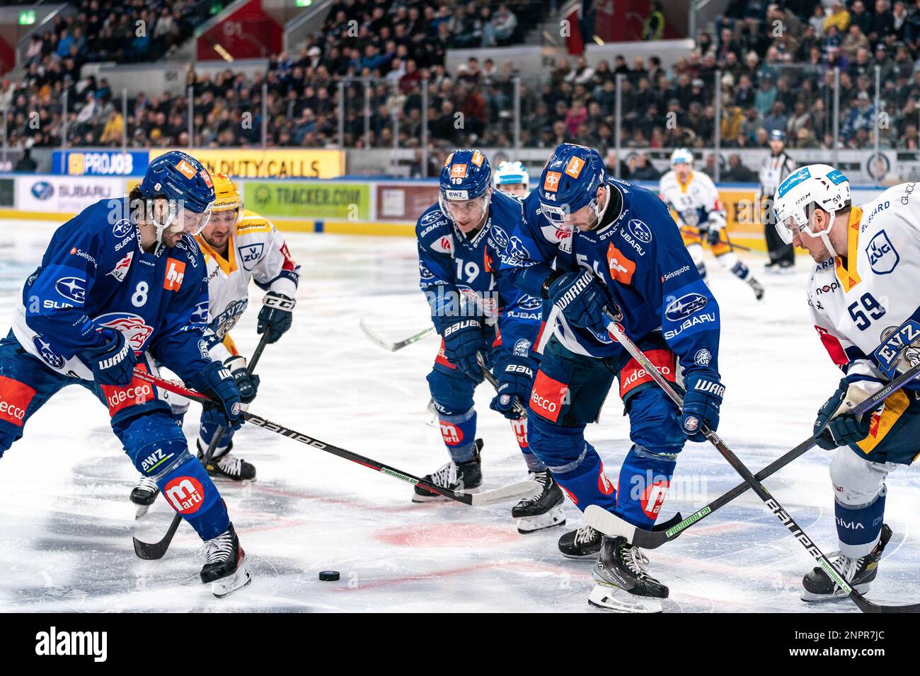 February 26, 2023, Zurich, Swiss Life Arena, NL: ZSC Lions - EV Zug, #8 ...