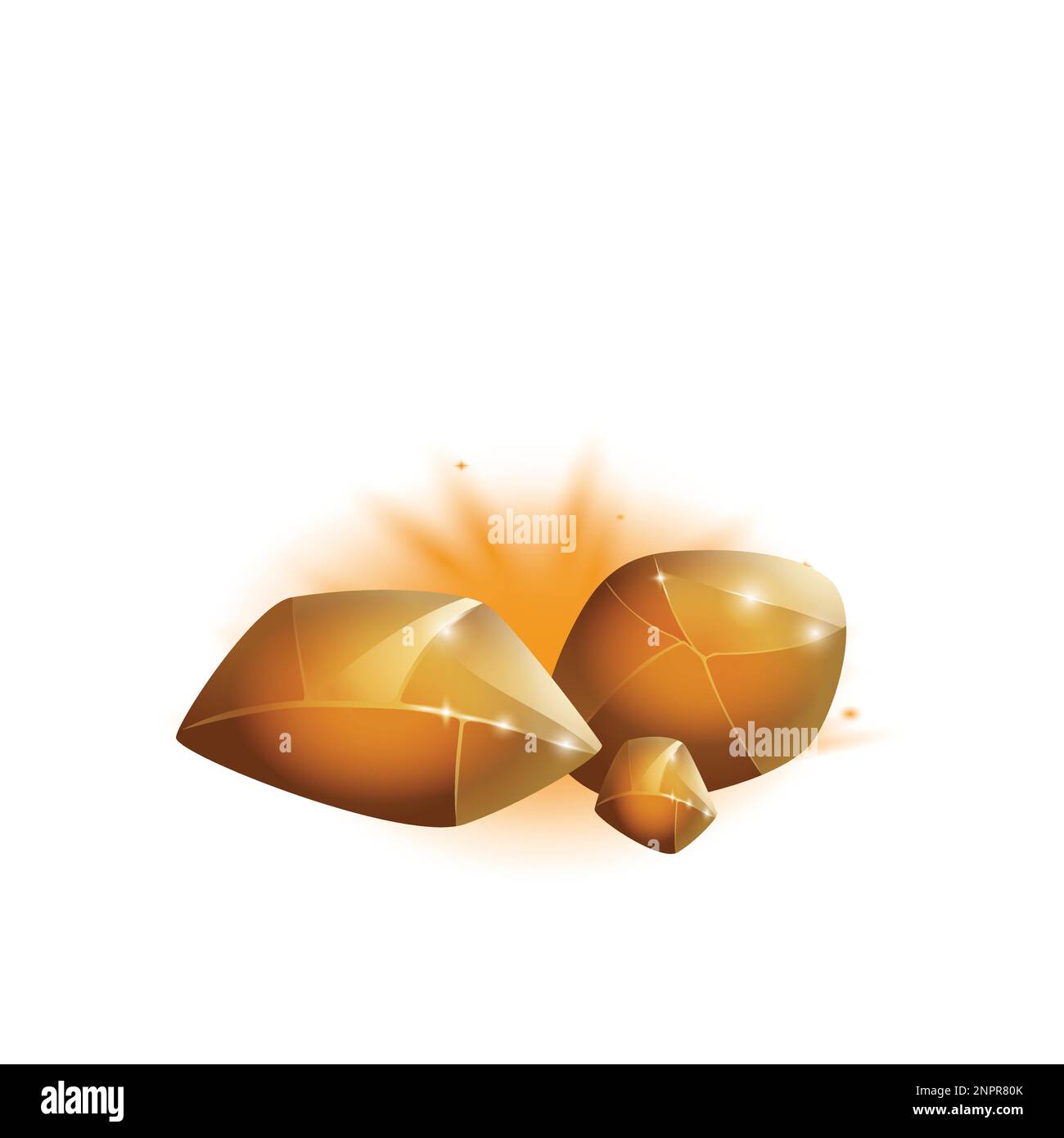 Crystals and natural minerals. Cartoon Magic Gemstones. Game assets ...