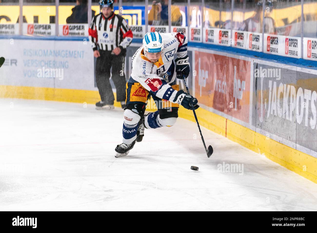 February 26, 2023, Zurich, Swiss Life Arena, NL: ZSC Lions - EV Zug ... February 26, 2023, Zurich, Swiss Life Arena, NL: ZSC Lions - EV Zug ...