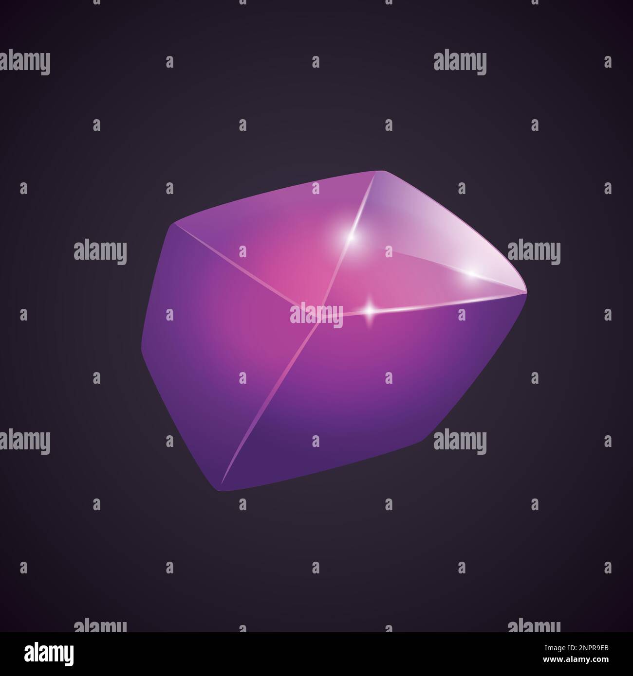 Crystal and natural mineral. Cartoon Magic Gemstone. Game asset. vector ...