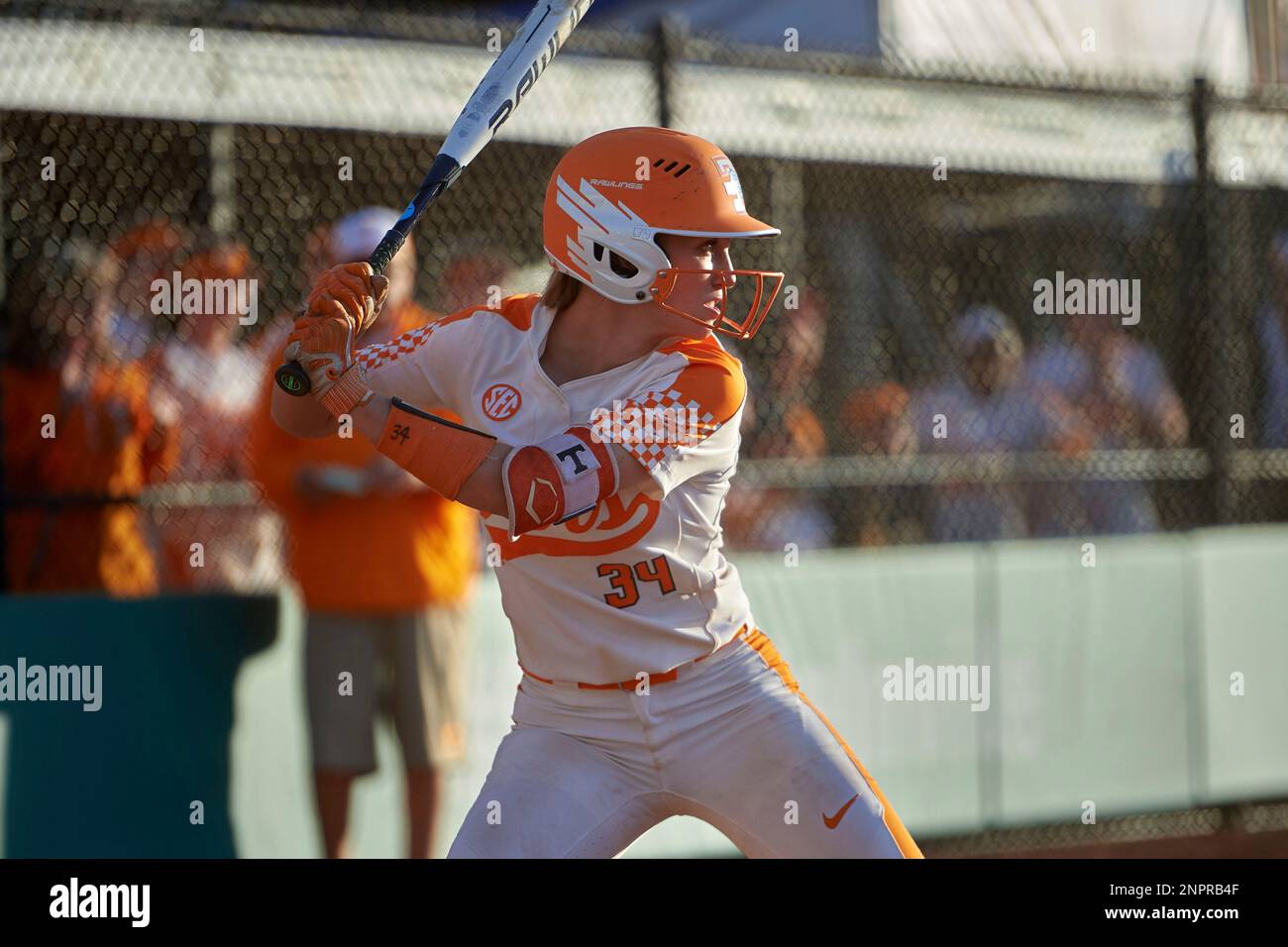 Tennessee Volunteers Ally Shipman (34) bats during an NCCA Softball ...