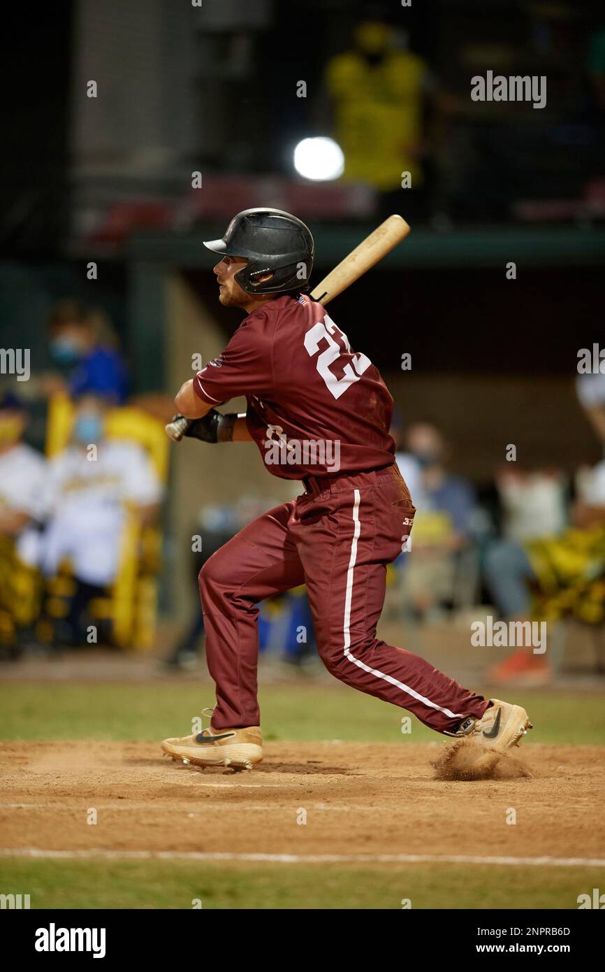 Macon Bacon Noah Mendlinger (23) bats during a Coastal Plain League ...