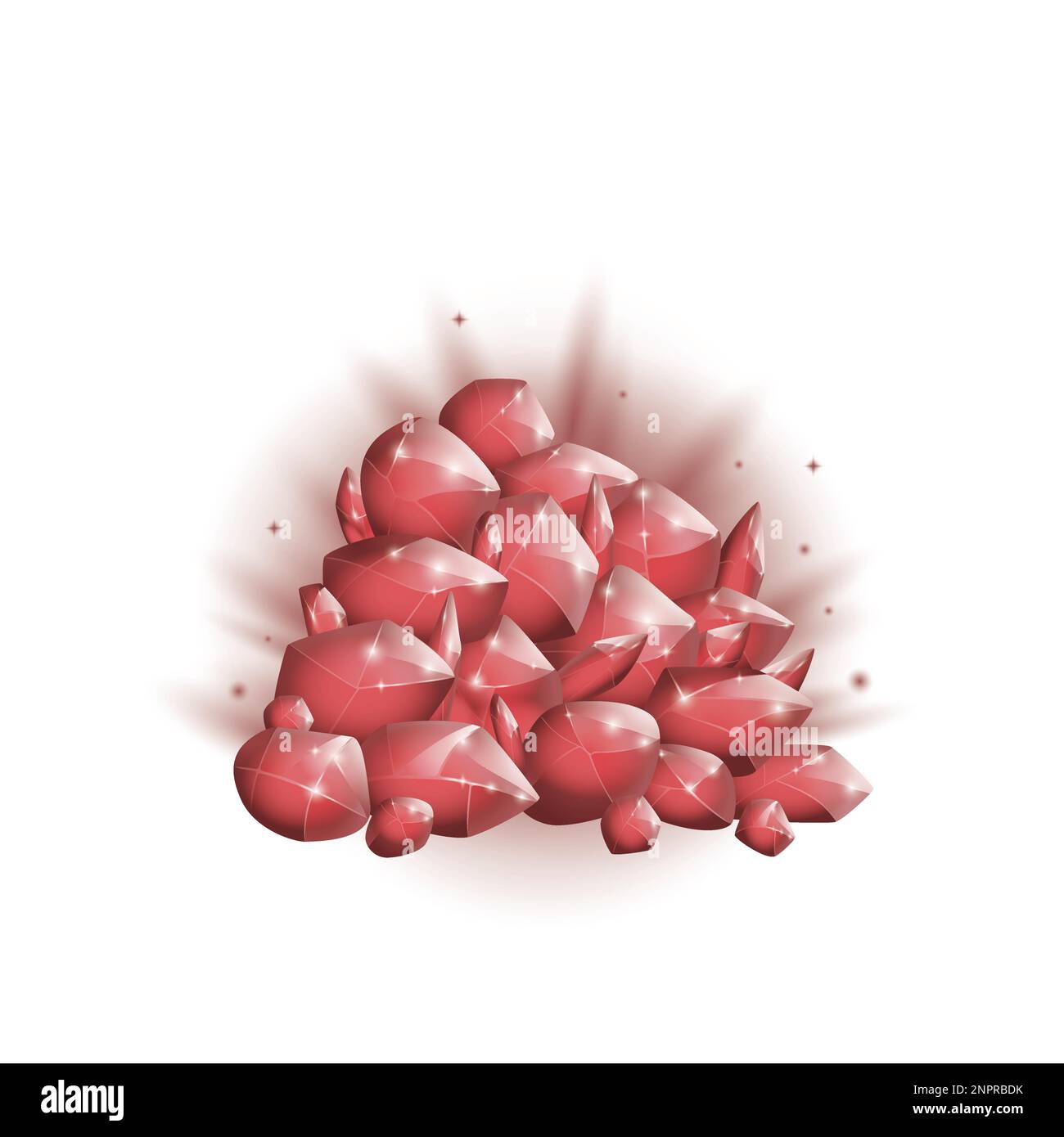 Crystals and natural minerals. Cartoon Magic Gemstones. Game assets ...