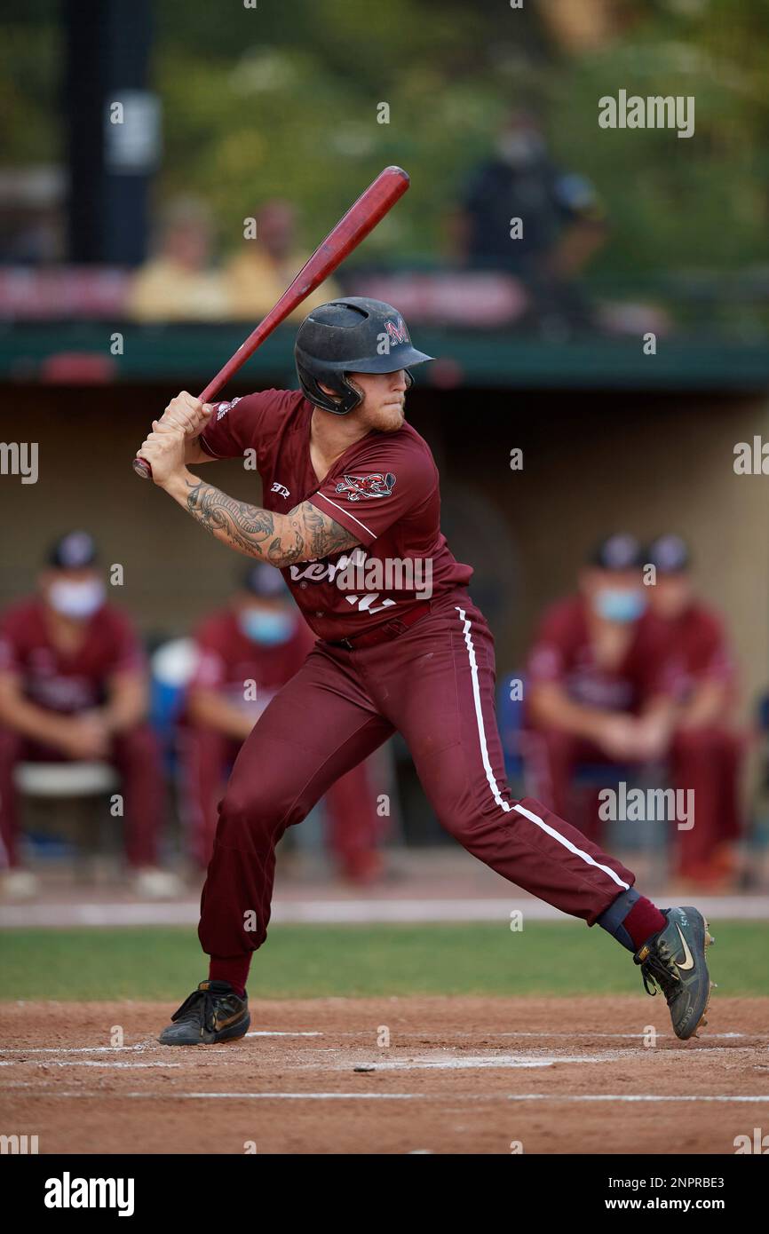 Macon Bacon Jordan Rathbone (2) bats during a Coastal Plain League game ...