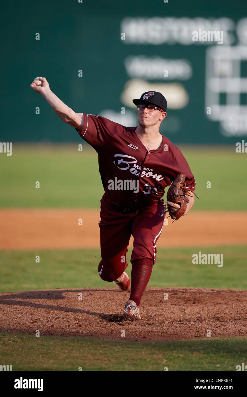 Macon Bacon pitcher Matt Litwicki (35) during a Coastal Plain League ...