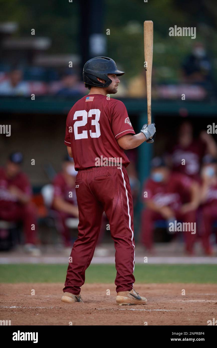 Macon Bacon Noah Mendlinger (23) bats during a Coastal Plain League ...