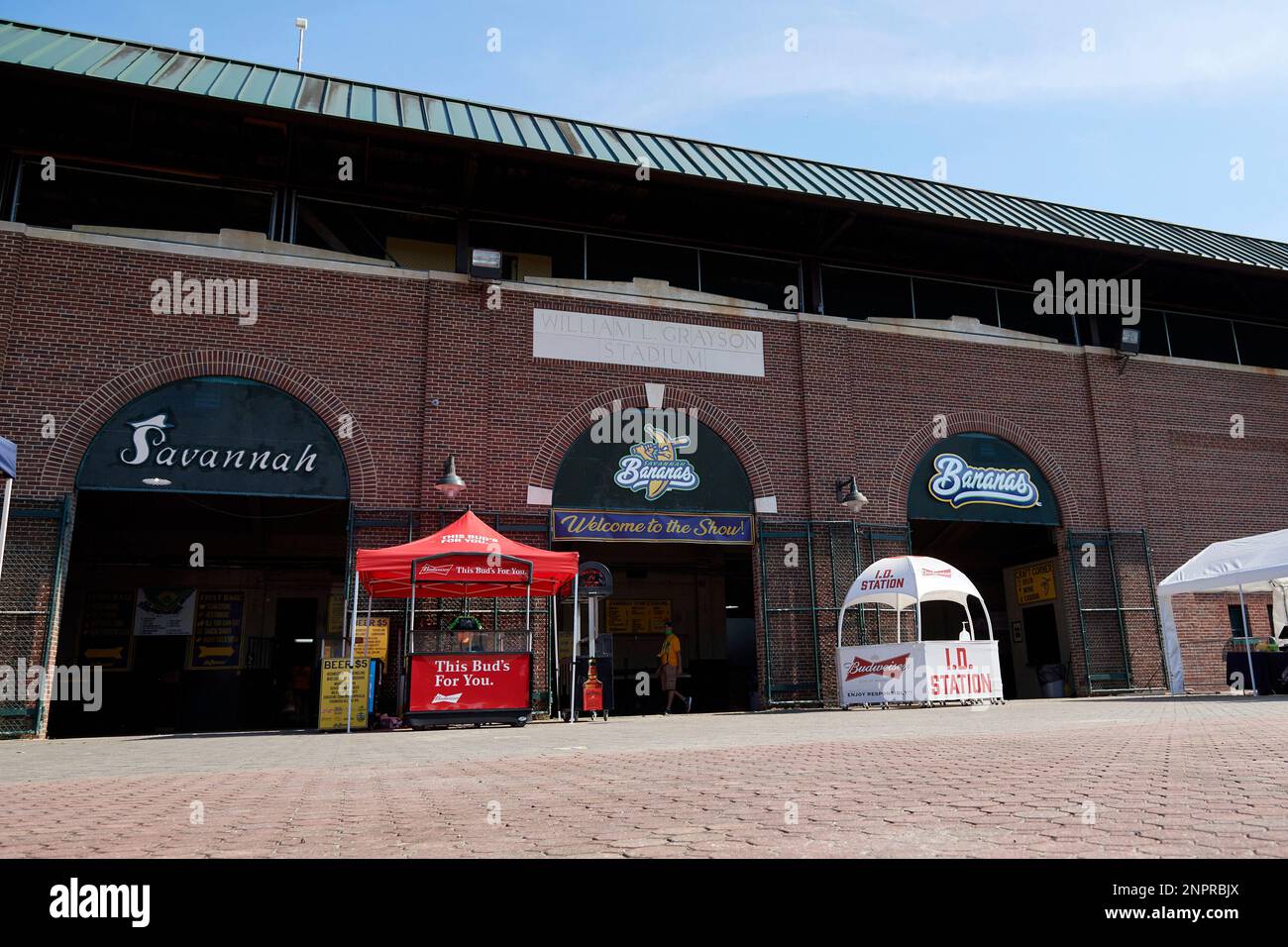 General view of the exterior of Grayson Stadium, home of the Coastal ...
