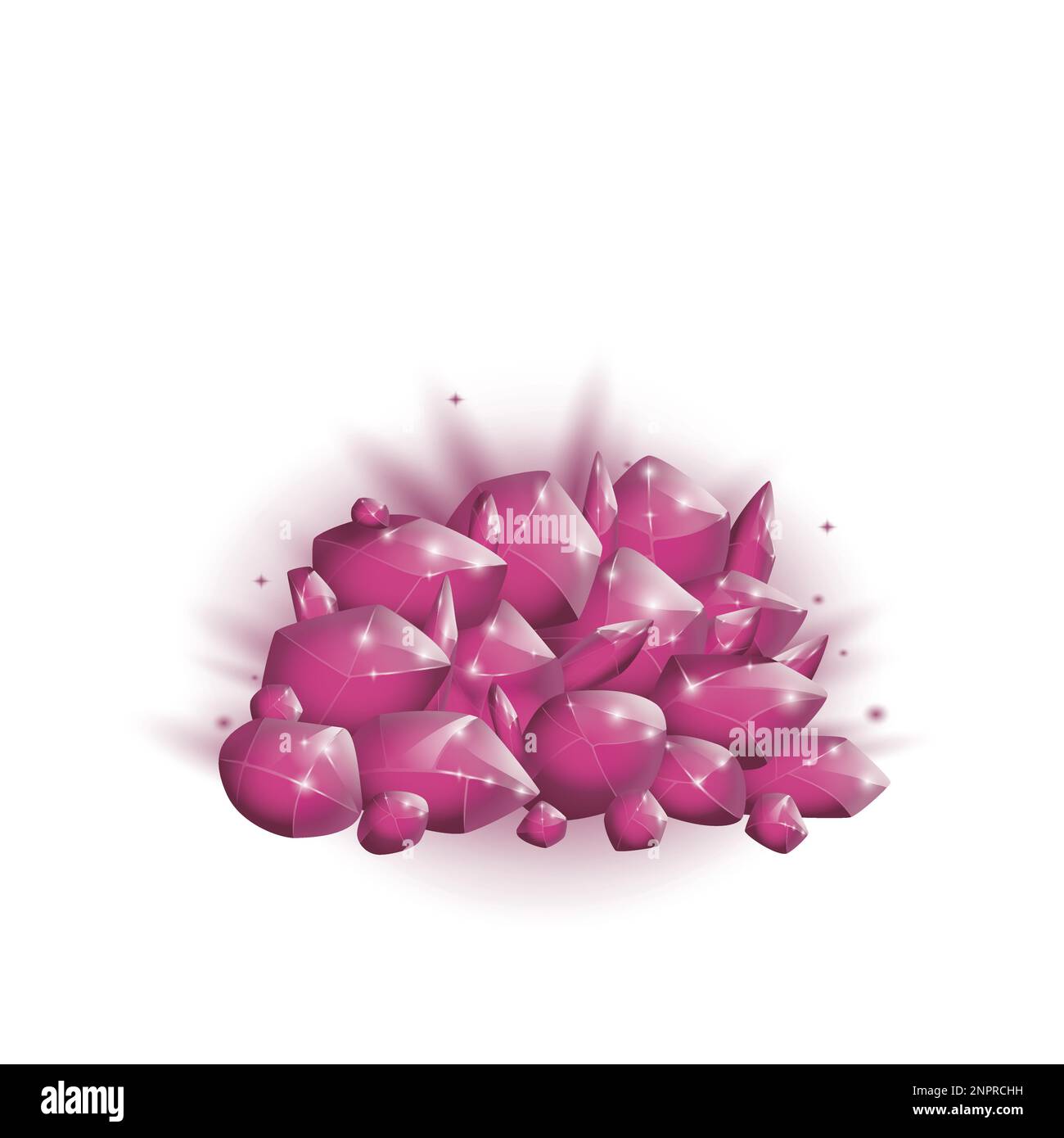 Crystals and natural minerals. Cartoon Magic Gemstones. Game assets ...