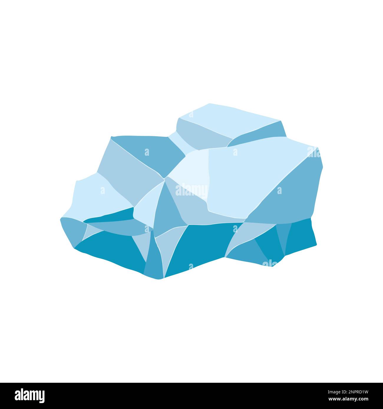 Ice rock boulder. Natural shape stone. vector illustration Stock Vector ...