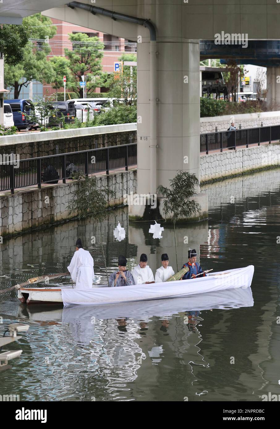 Hokonagashi Shinto ceremony praying for the safety of the Tenjin ...