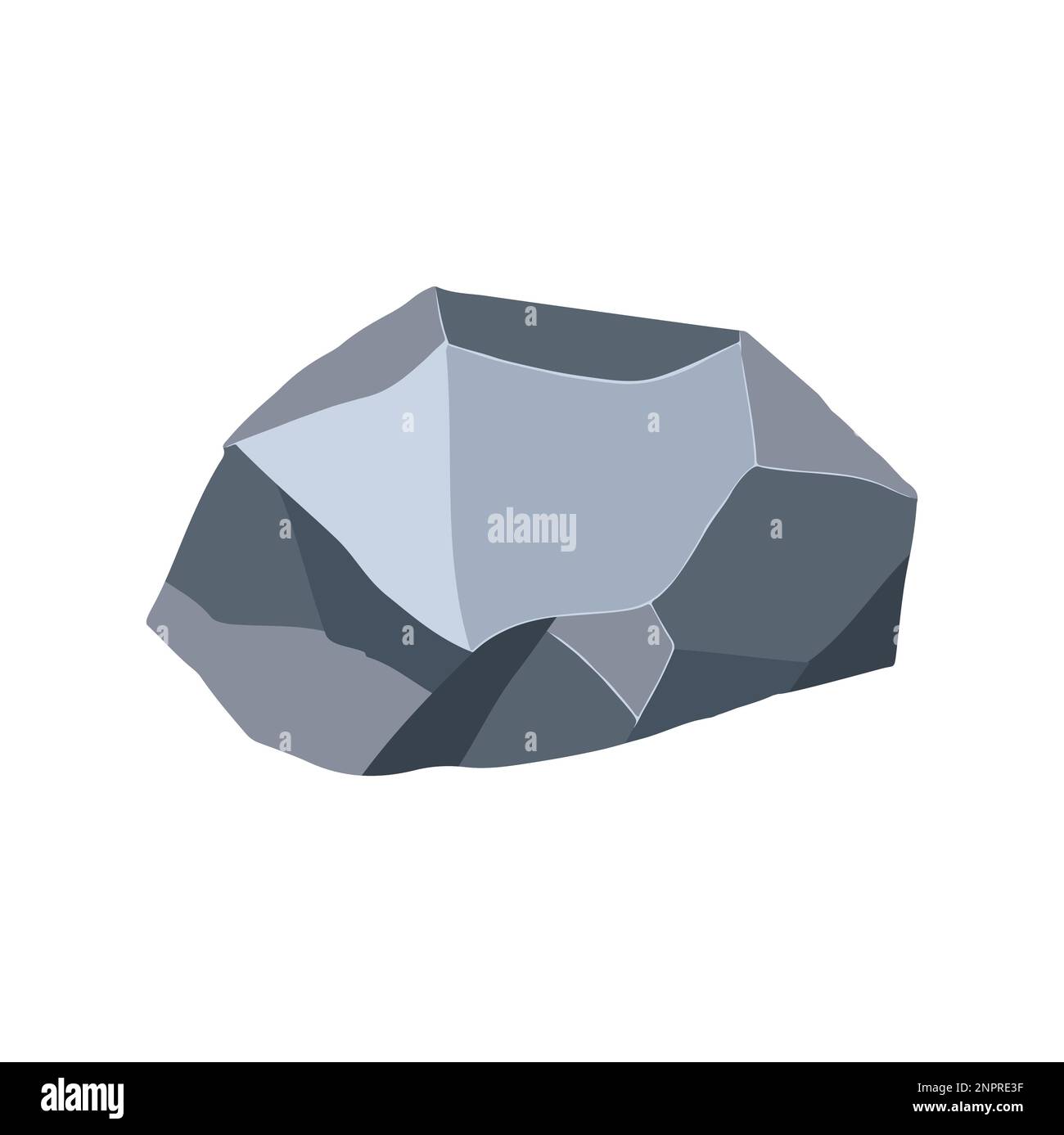 Rock boulder. Natural shape stone. vector illustration Stock Vector ...