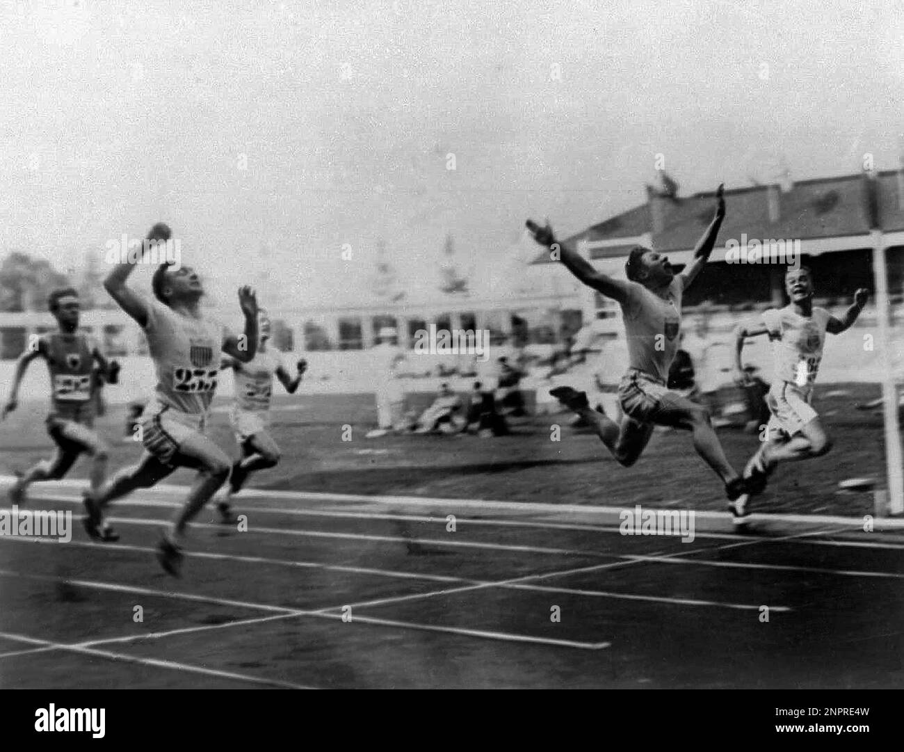 FILE - In this 1920 file photo, Charles (Charley) Paddock, second from ...