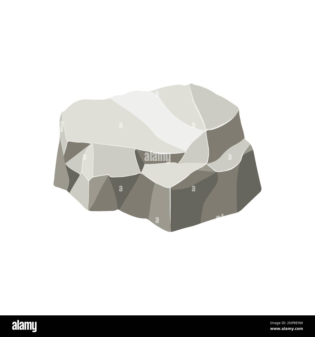 Rock boulder. Natural shape stone. vector illustration Stock Vector ...