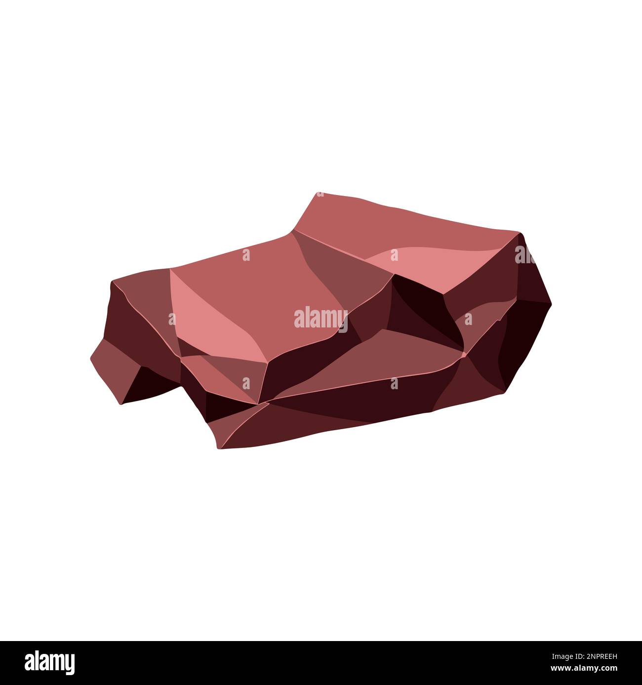 Ore rock boulder. Natural shape stone. vector illustration Stock Vector ...