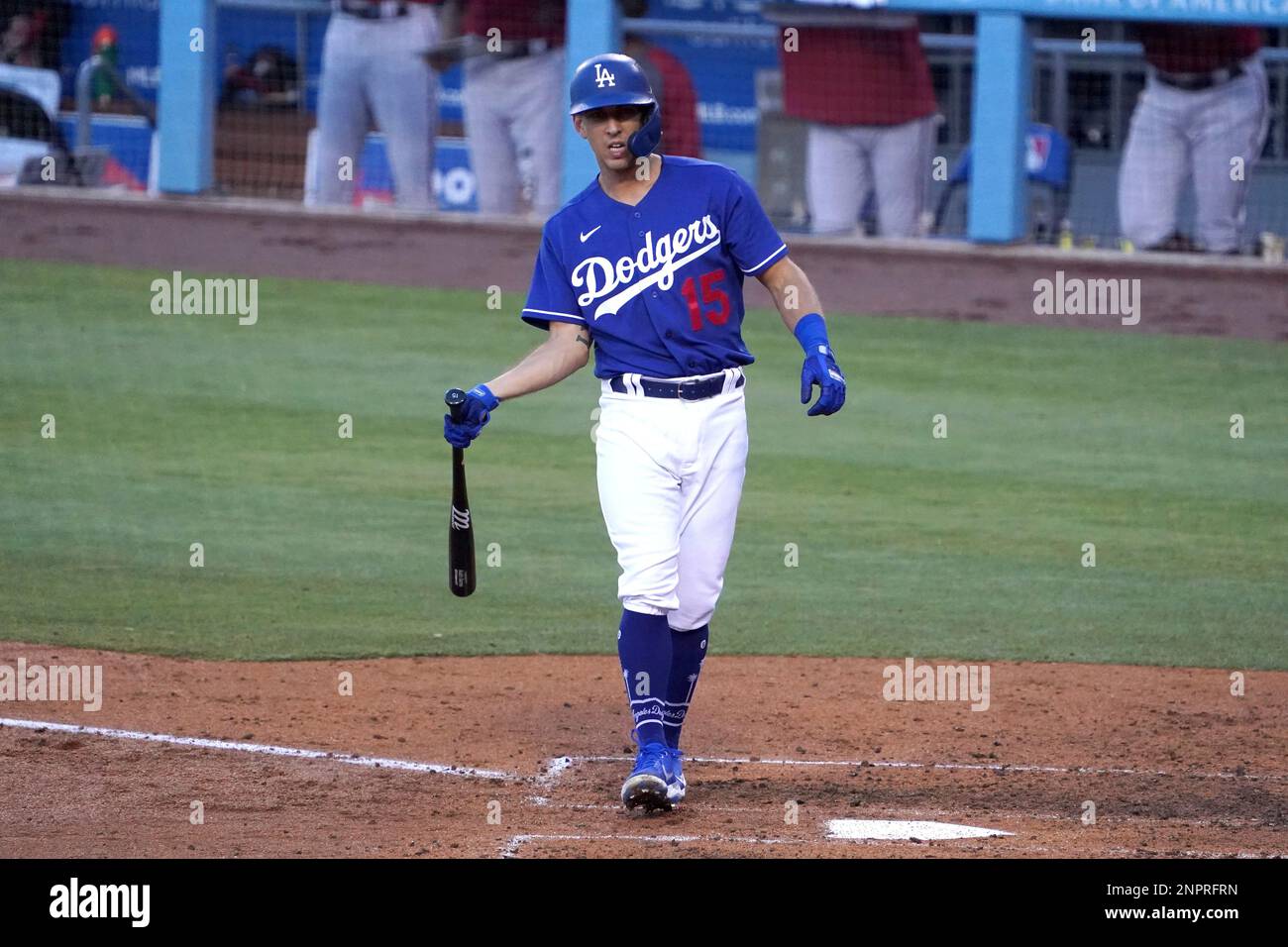 Los Angeles Dodgers catcher Austin Barnes (15) during a preseason ...