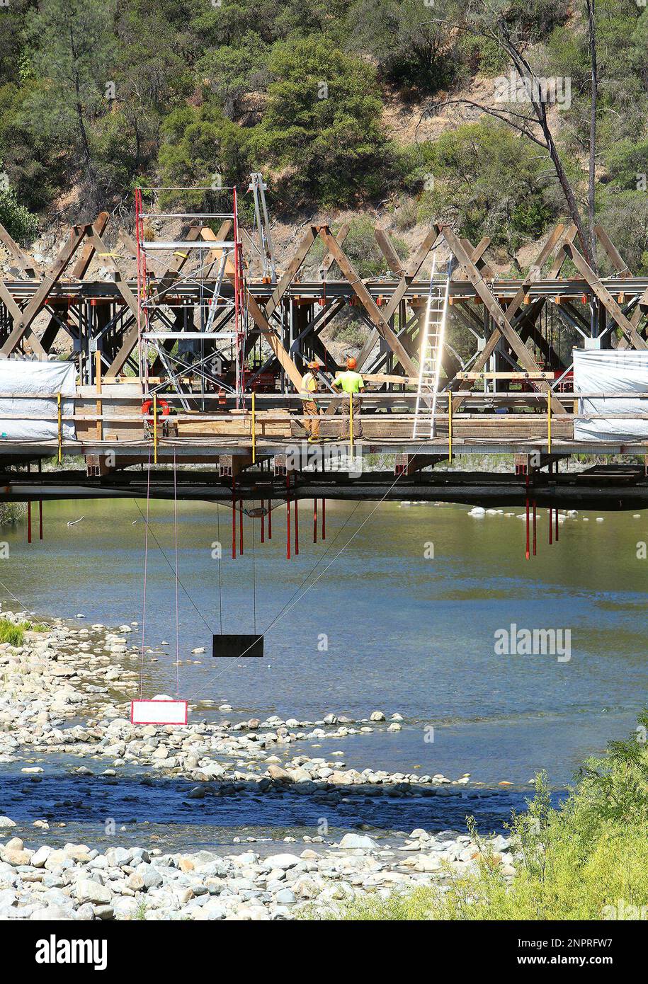 Restoration work continues on the Bridgeport Covered Bridge in Penn ...