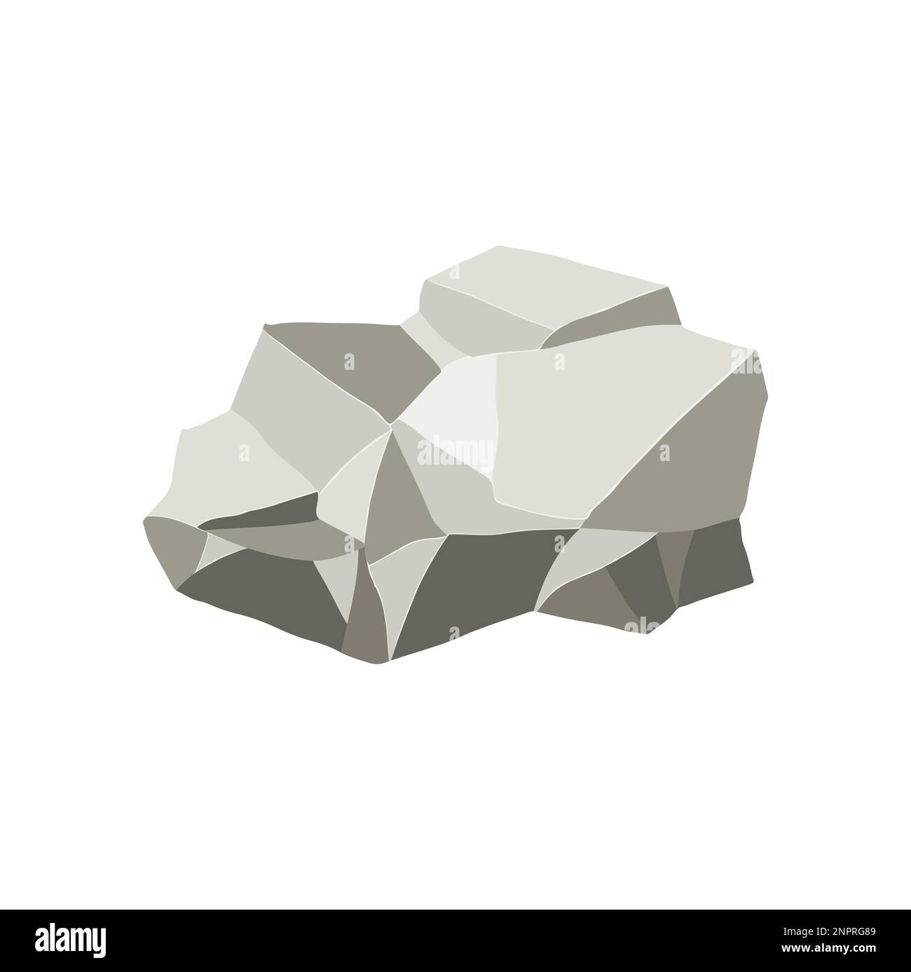 Rock boulder. Natural shape stone. vector illustration Stock Vector ...