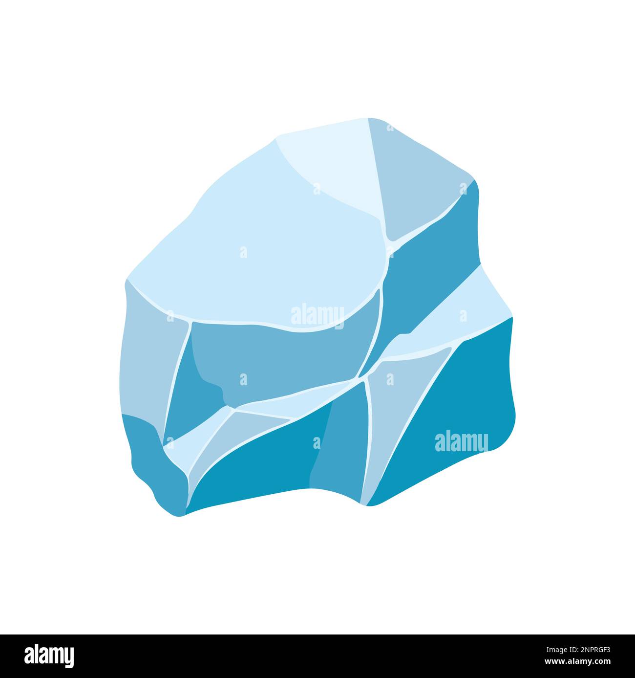 Ice rock boulder. Natural shape stone. vector illustration Stock Vector ...