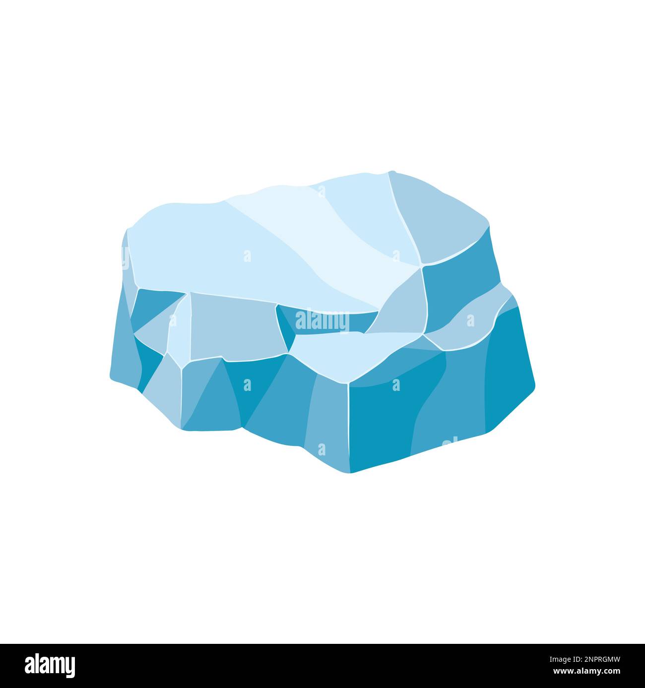 Ice rock boulder. Natural shape stone. vector illustration Stock Vector ...