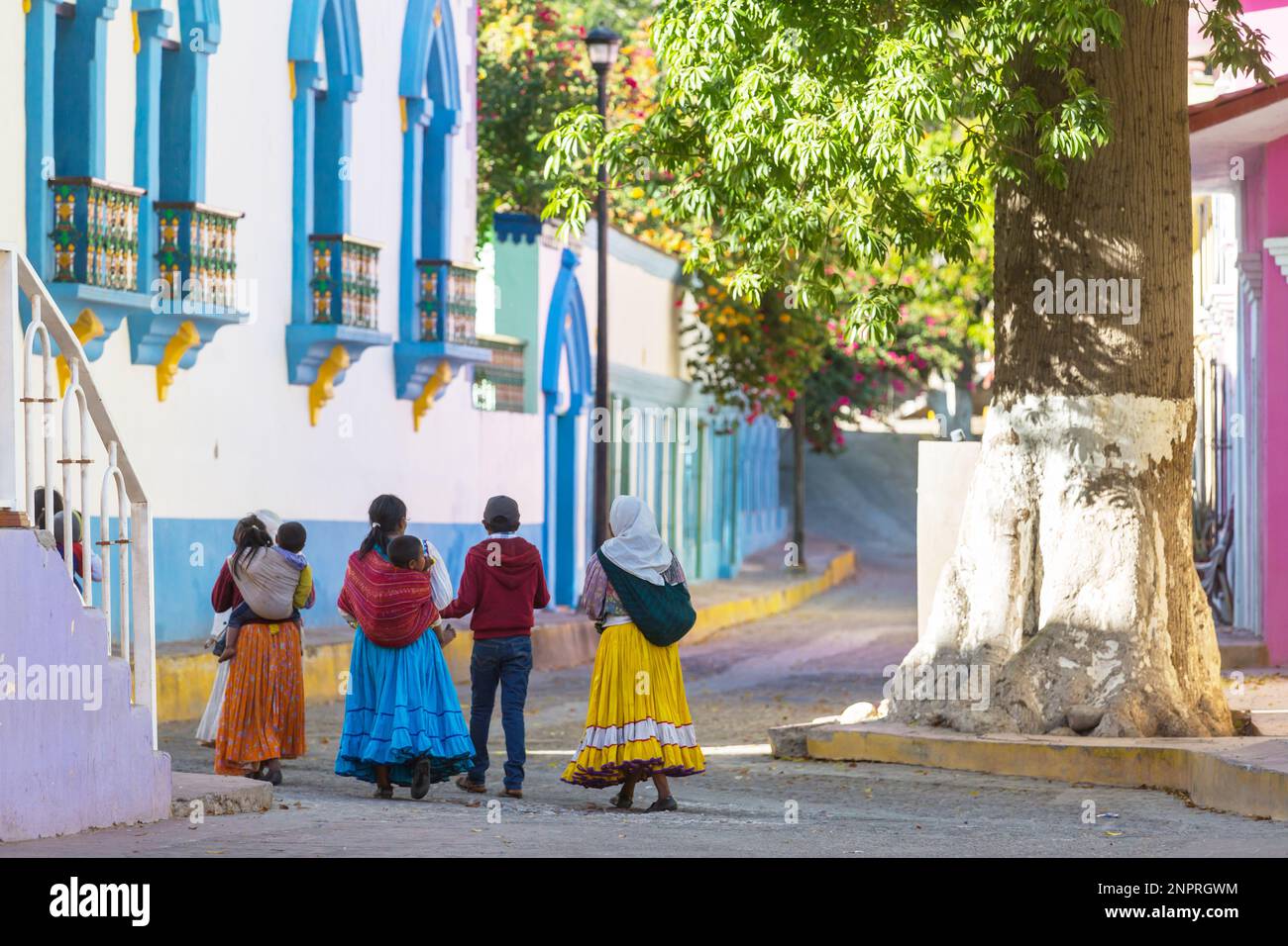 Local indian people in pueblo magico Batopilas in Barrancas del Cobre ...