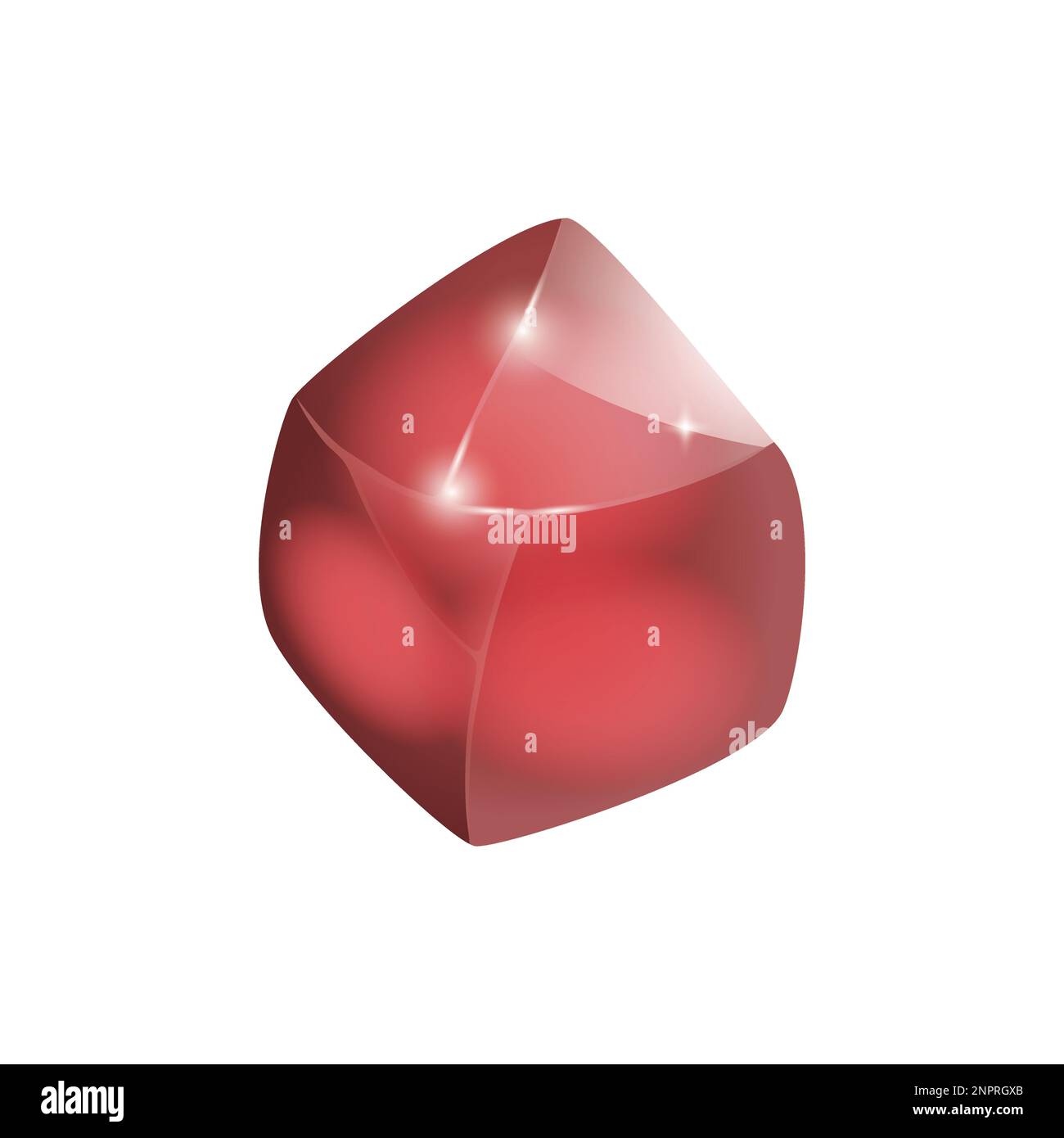 Crystal and natural mineral. Cartoon Magic Gemstone. Game asset. vector ...