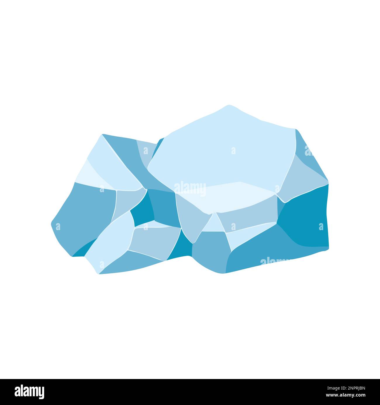 Ice rock boulder. Natural shape stone. vector illustration Stock Vector ...