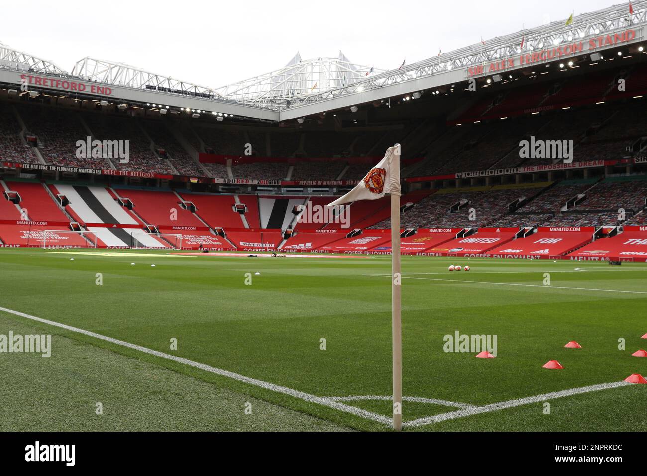 Corner pole ahead of the English Premier League soccer match between ...
