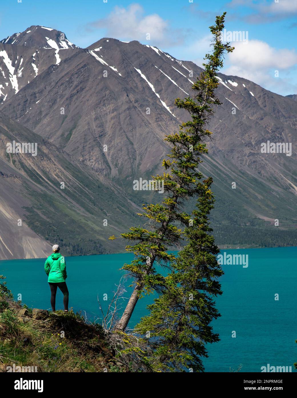 Hiking at stunning Kathleen Lake near Haines Junction, Yukon Territory ...