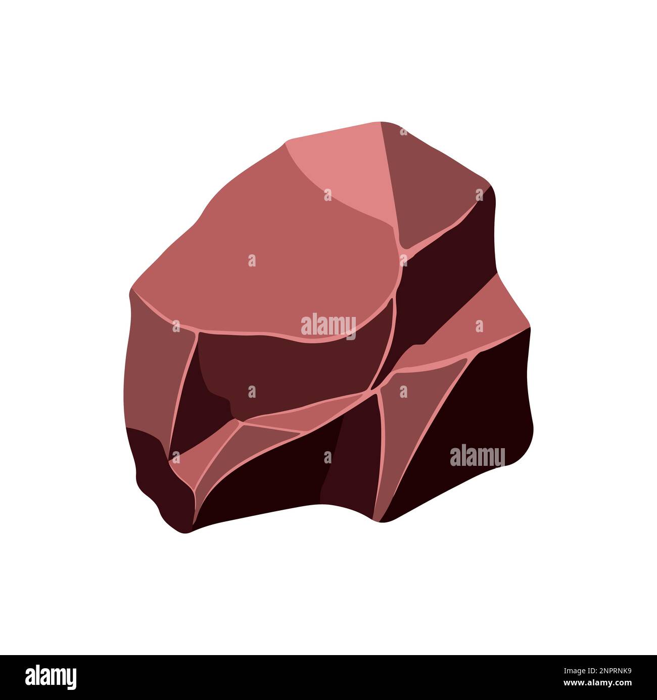 Ore rock boulder. Natural shape stone. vector illustration Stock Vector ...
