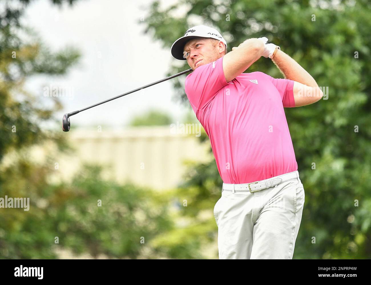 BLAINE, MN - JULY 21: Taylor Gooch hits a tee shot during a practice ...