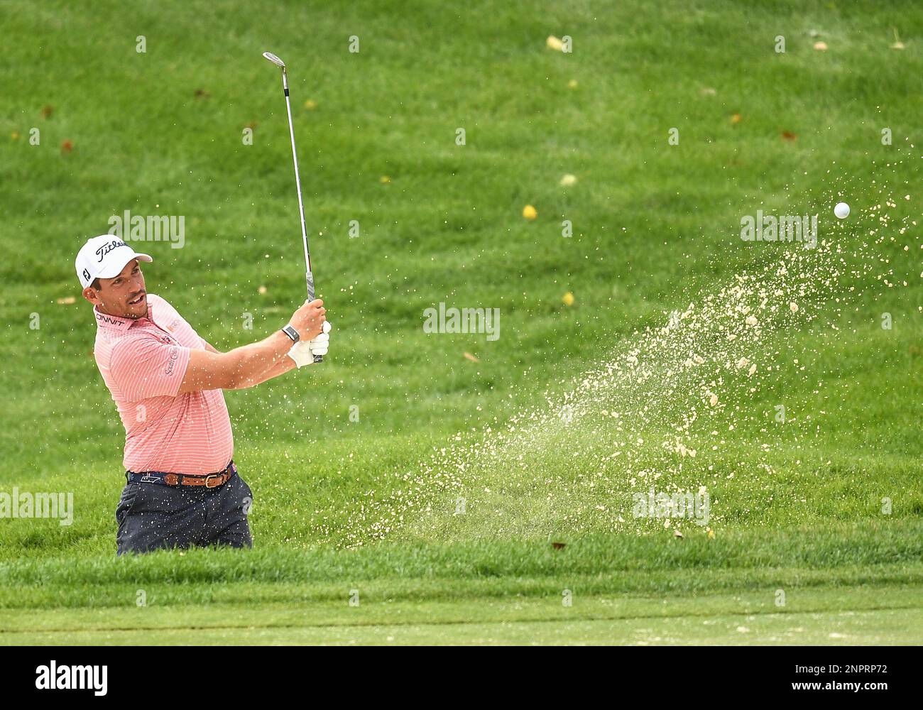 BLAINE, MN - JULY 21: Scott Stallings hits out of a bunker during a ...