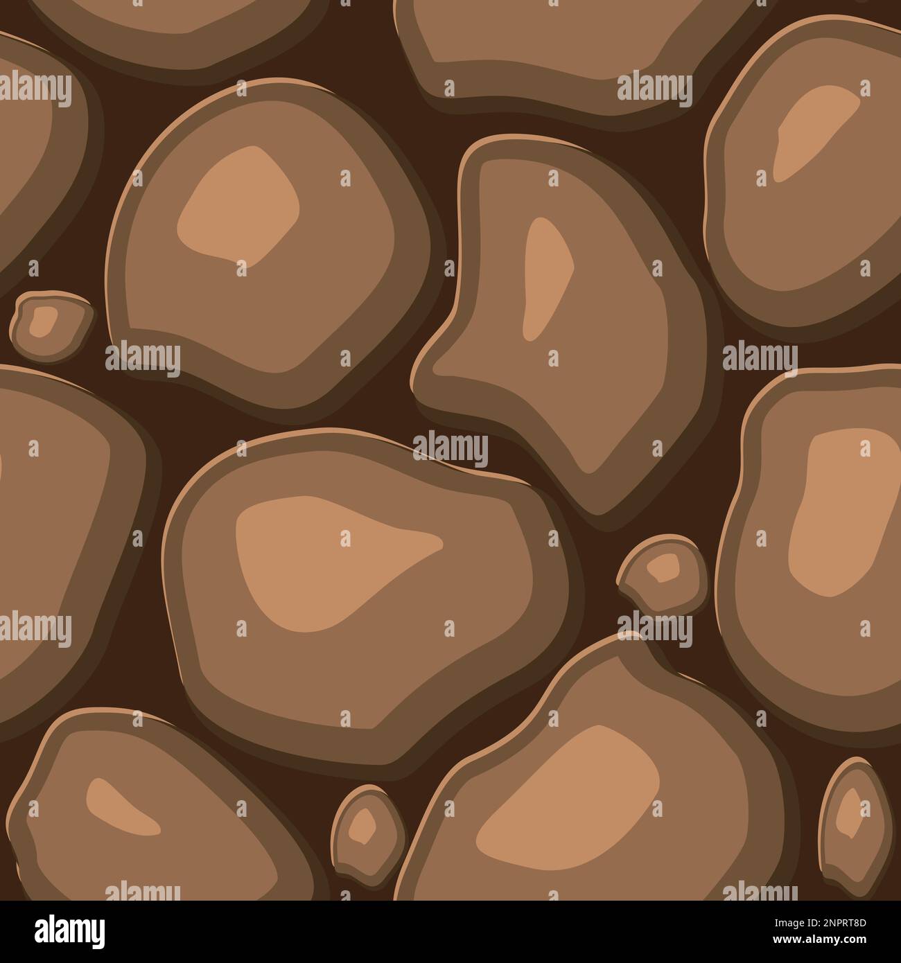 Cartoon game texture, rocks, dirt and ground surface seamless pattern ...