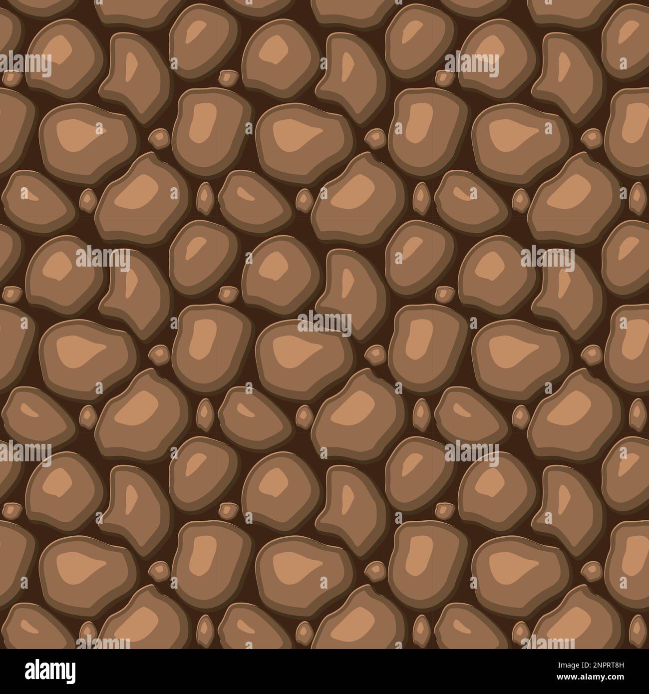 Cartoon game texture, rocks, dirt and ground surface seamless pattern ...