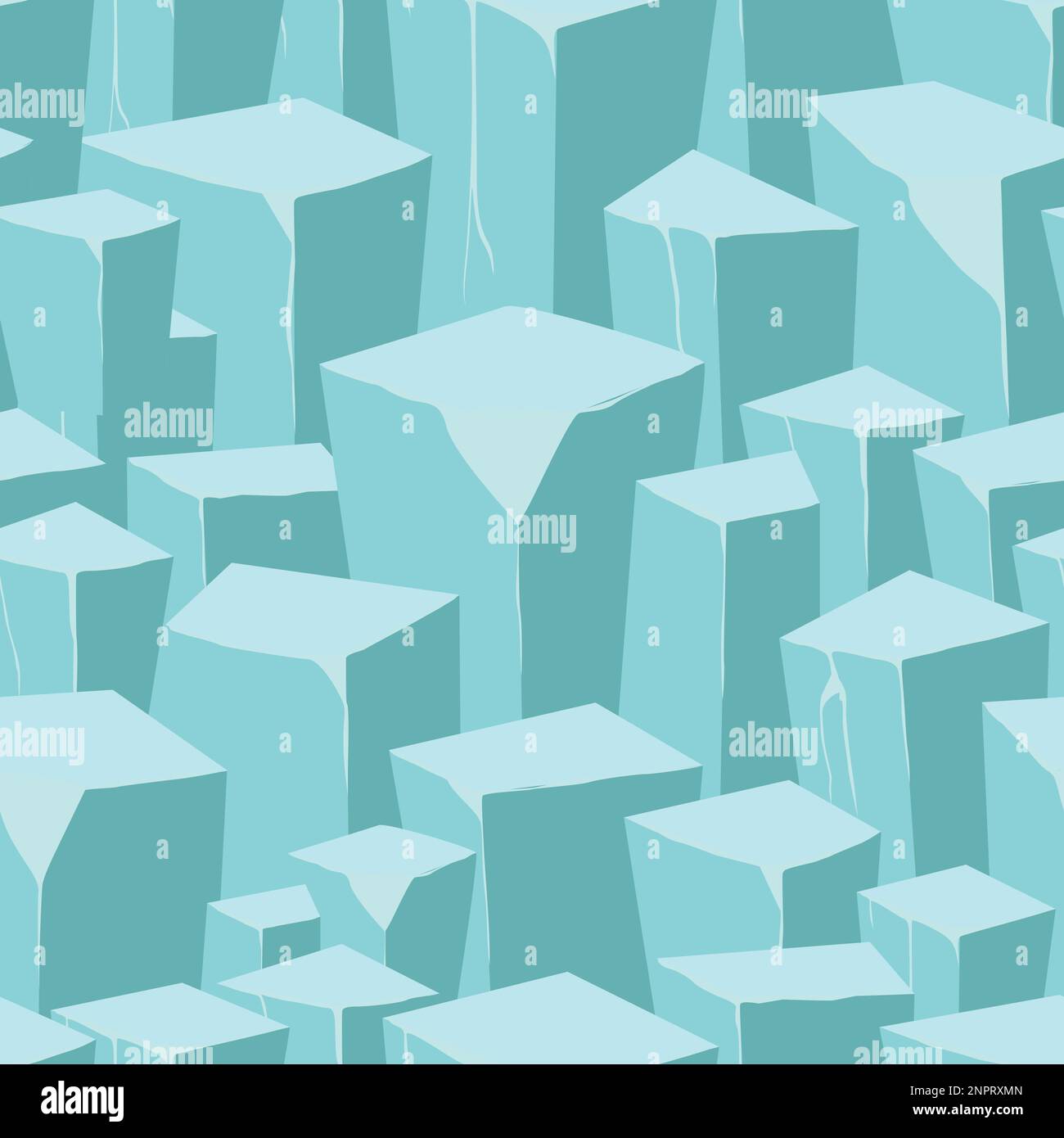 Cartoon game texture, ice surface seamless pattern. Game asset walls ...