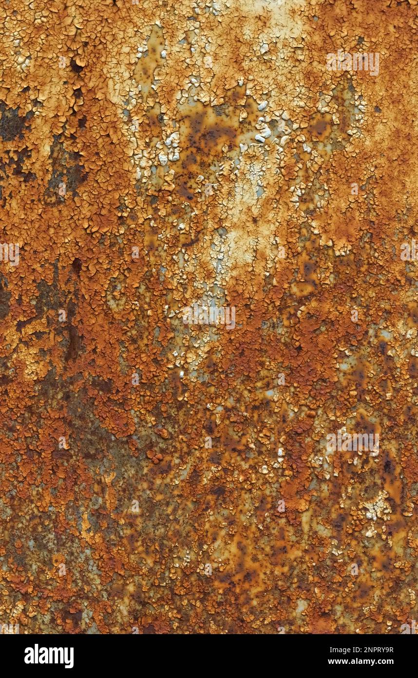 Rusty metal texture. Corrosion and oxidized plate. Worn metal iron ...