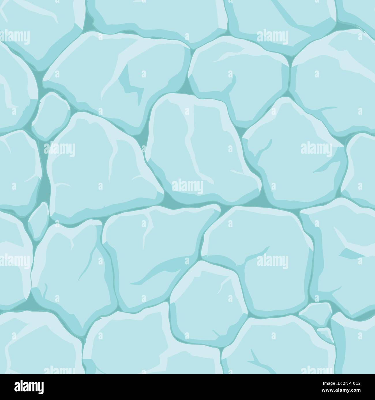 Cartoon game texture, ice surface seamless pattern. Game asset walls ...