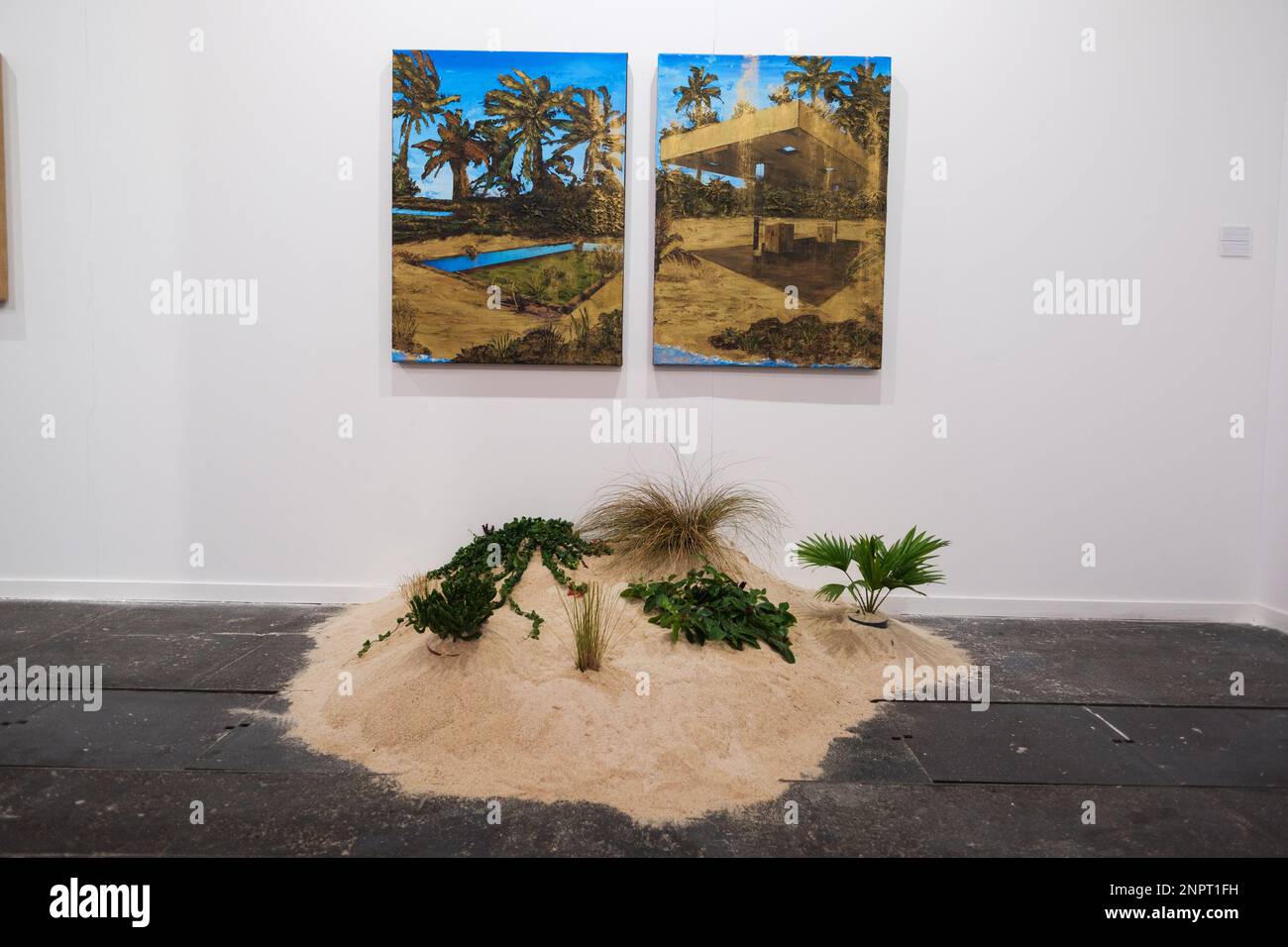 Madrid, Spain. 25th Feb, 2023. The sculpture of Artist Rogelio Baez ...