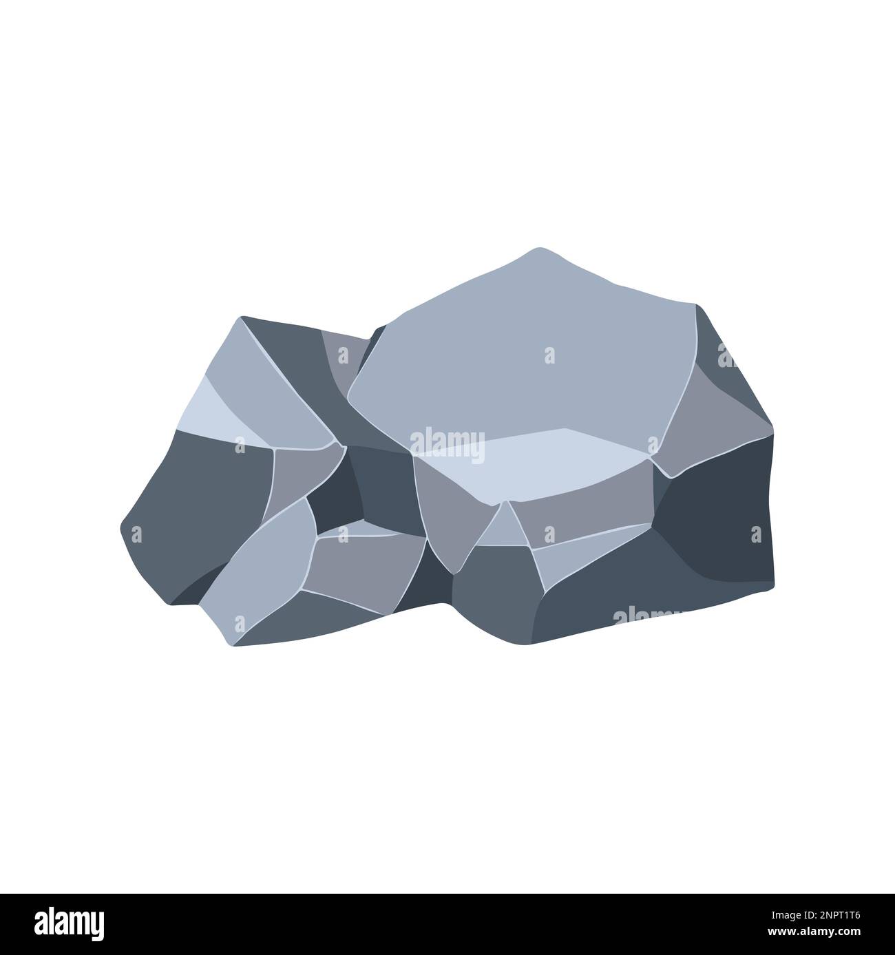 Rock boulder. Natural shape stone. vector illustration Stock Vector ...