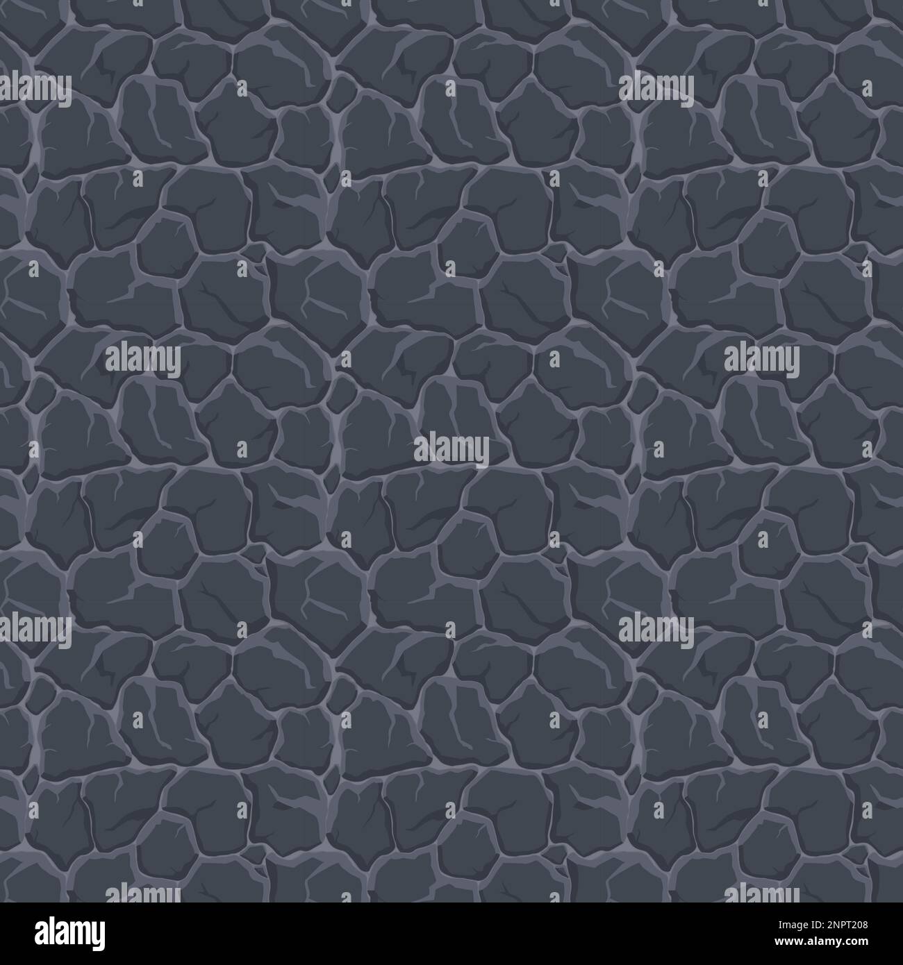 Cartoon game texture, rocks, dirt and ground surface seamless pattern ...
