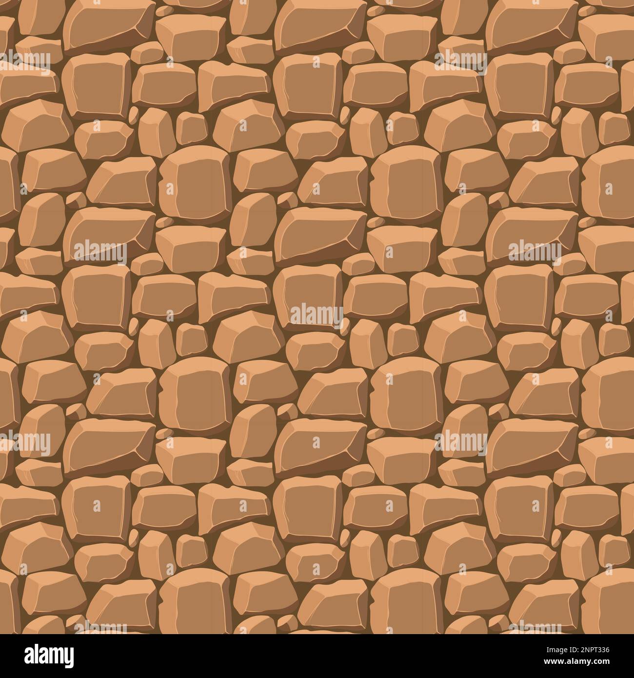 Cartoon game texture, rocks, dirt and ground surface seamless pattern ...